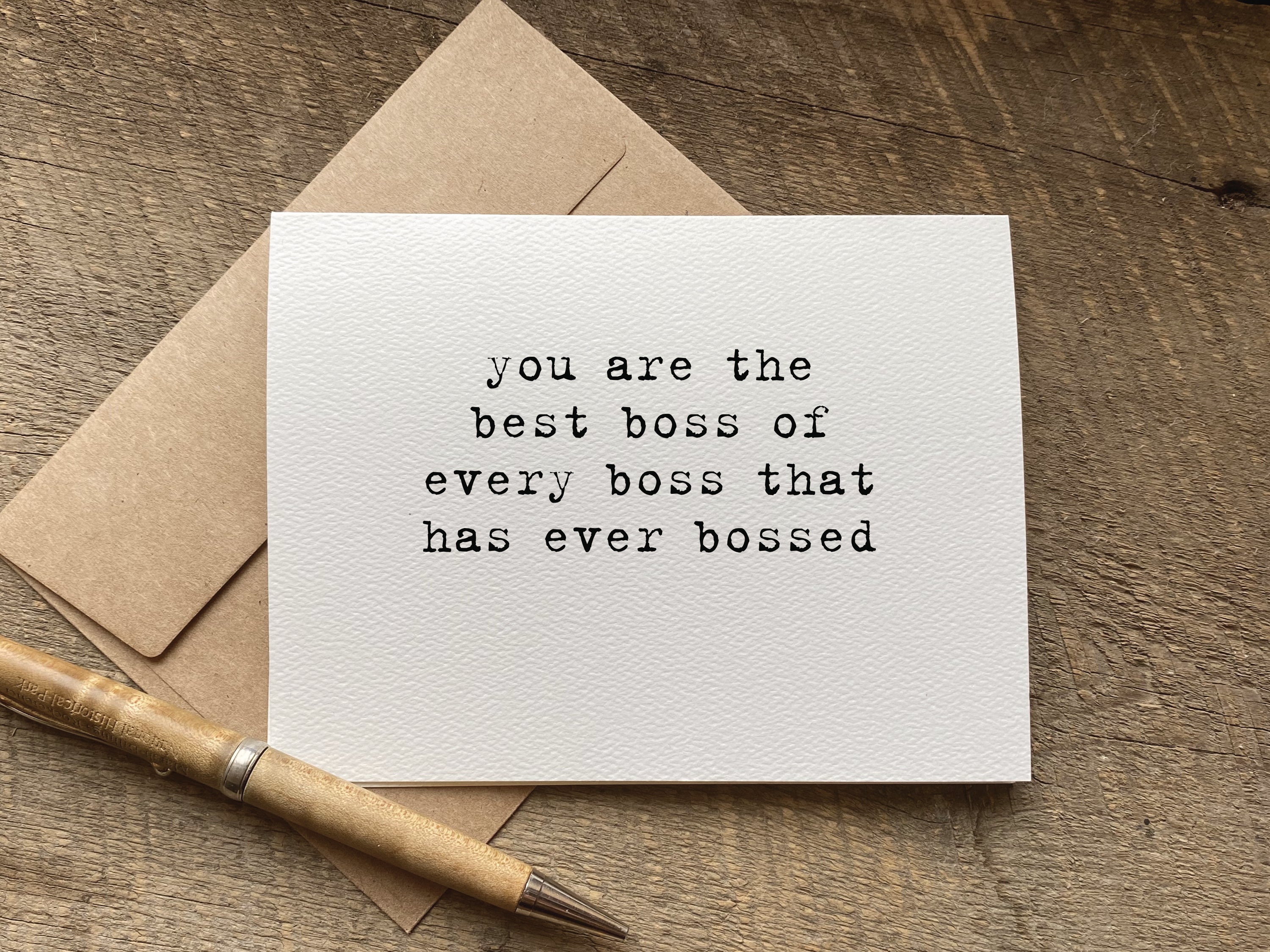 you are the best boss / boss's day card / birthday card for boss ...