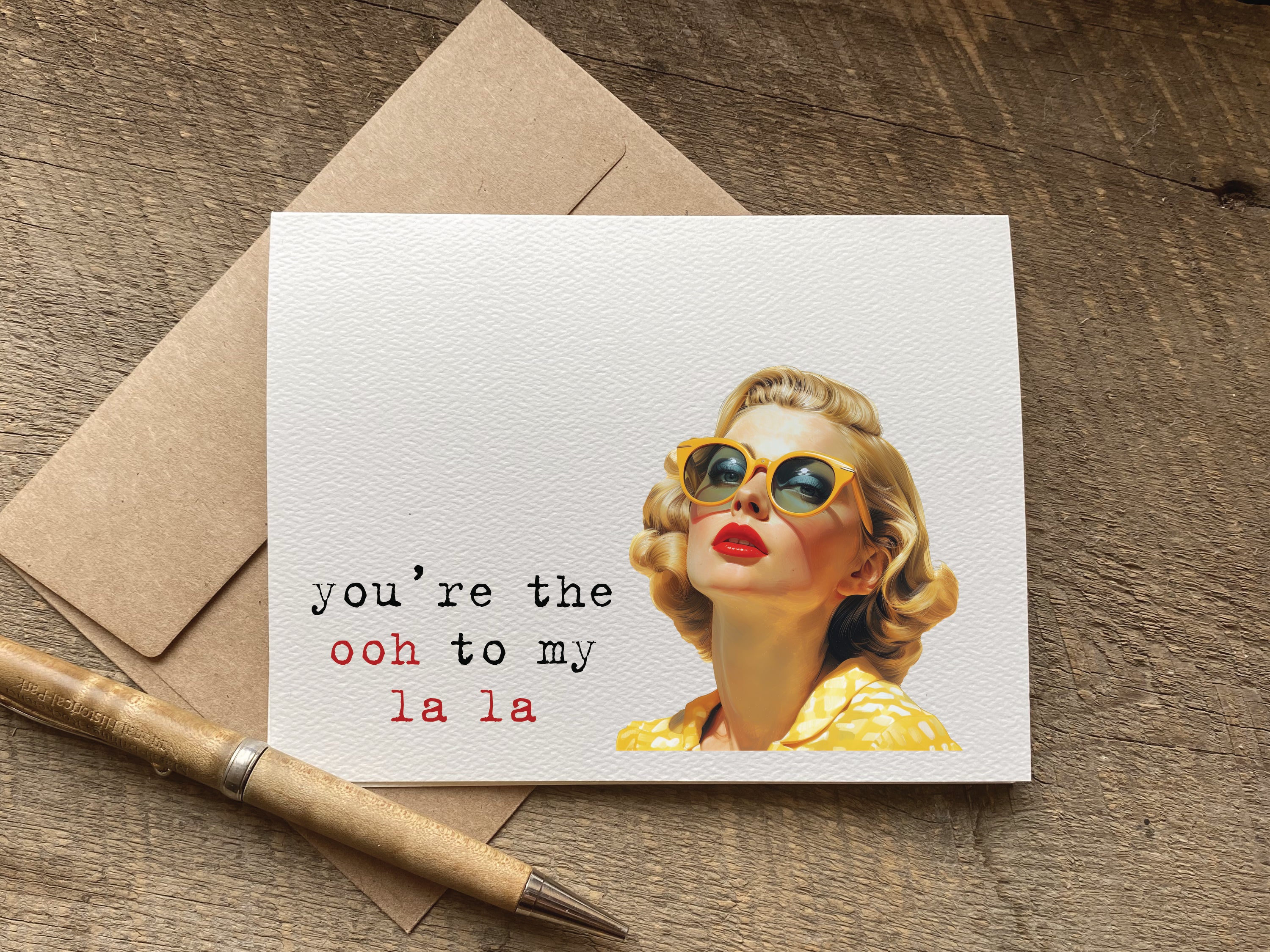 you're the ooh to my la la / valentine's day card / love card ...