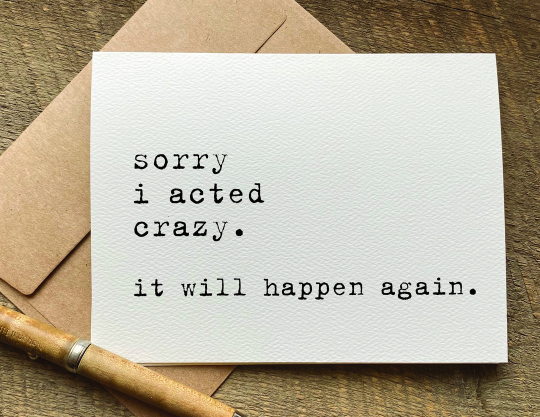 thank you / sorry cards / funny thank you / apology cards – Quirky Card ...